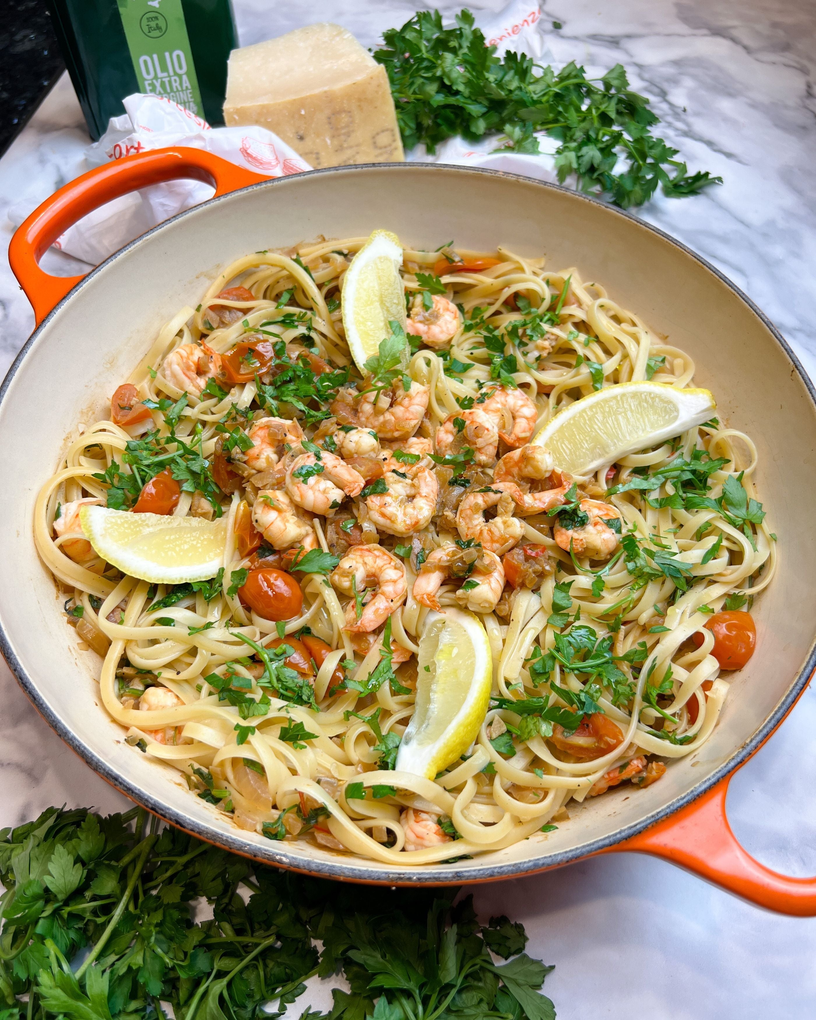 Italian Prawn Linguine | Quick Garlic & Chilli Pasta – Archer Kitchen